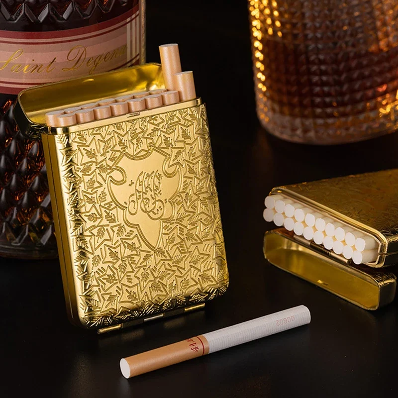 New-Luxury-Cigarette-Case-Vintage-Engraved-Tobacco-Box-Zinc-Alloy ...
