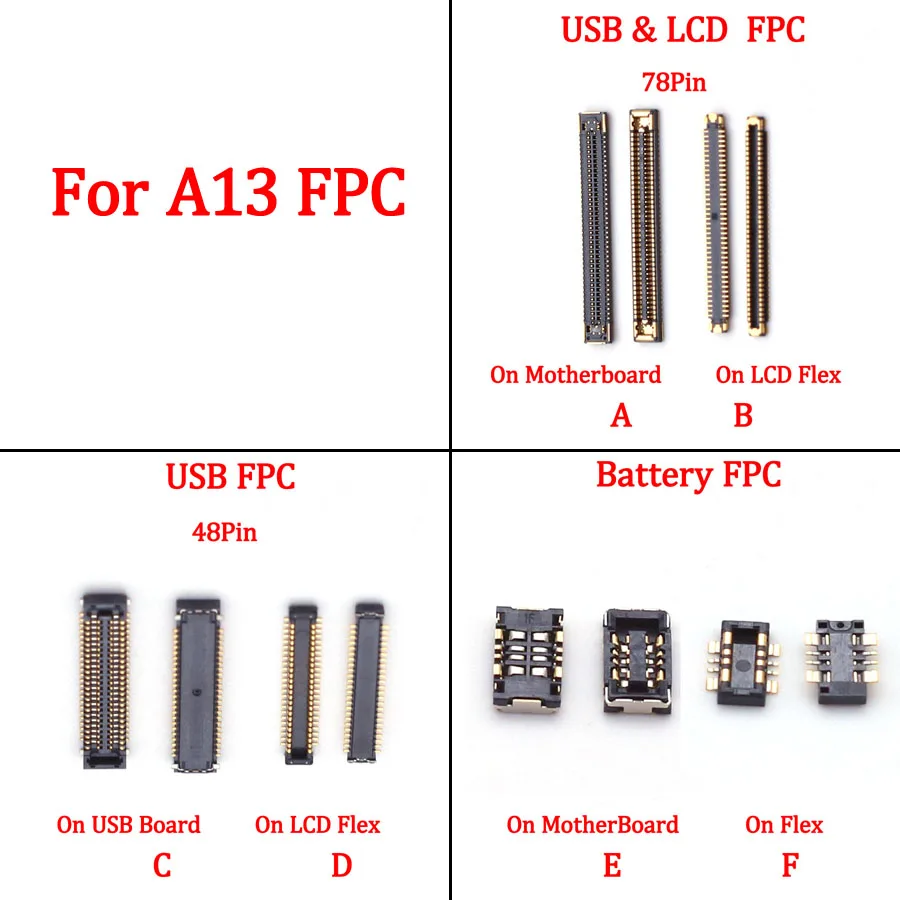 2-10Pcs-48-78-Pin-LCD-Display-FPC-Connector-On-Motherboard-For-Samsung ...