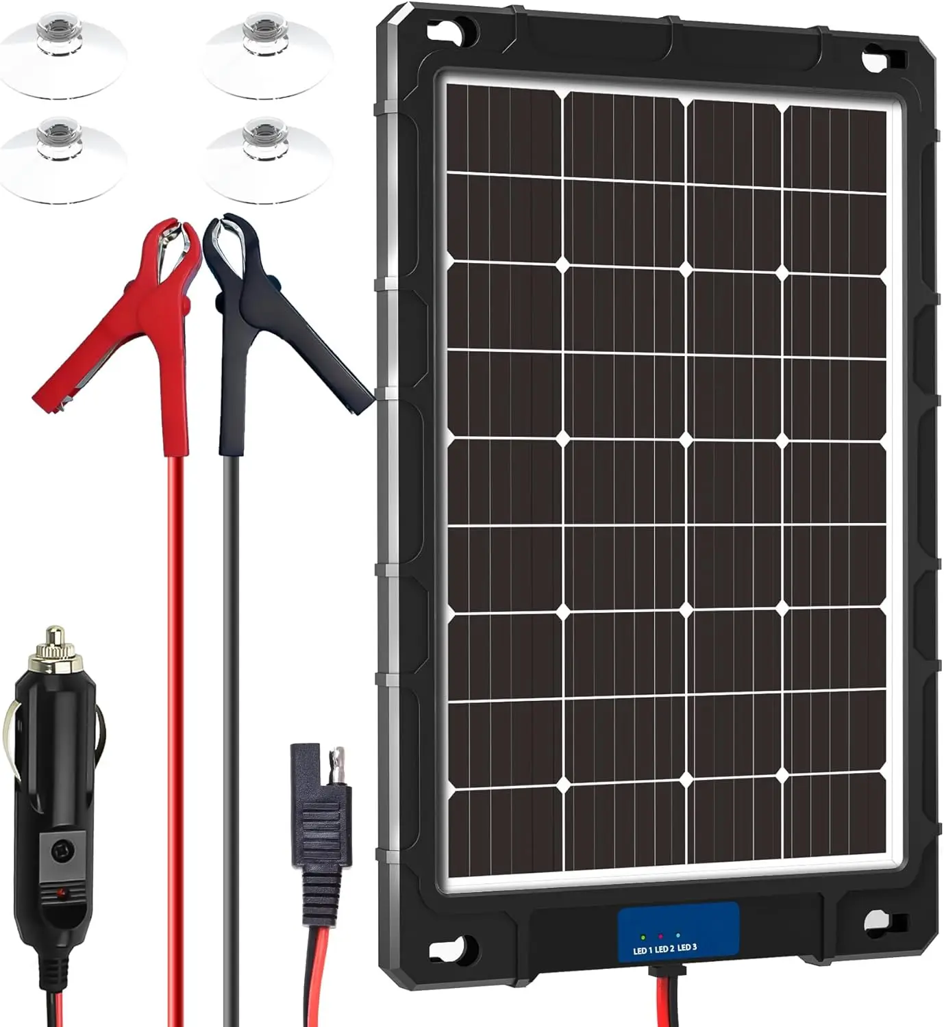 7.5W 12V Solar Panel Kit with Upgraded Controller for Car /RV ...