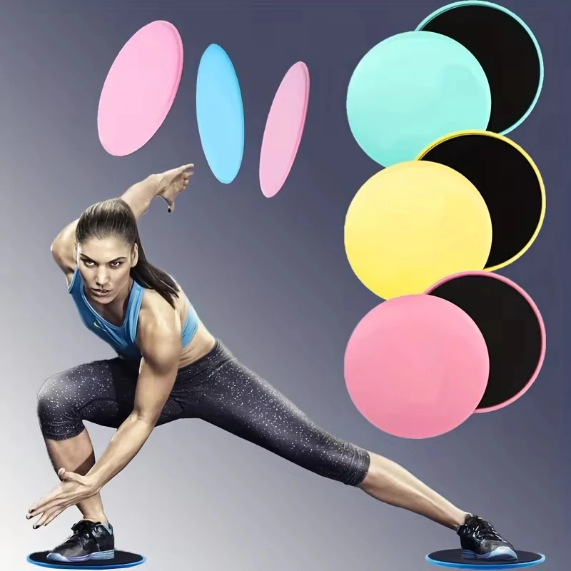 2pcs Solid Color Yoga Sliding Discs, Yoga Fitness Foot Sliding Pads ...