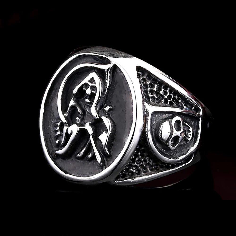 Gothic-Grim-Reaper-Skull-Ring-For-Men-Boys-Stainless-Steel-Punk-Biker ...