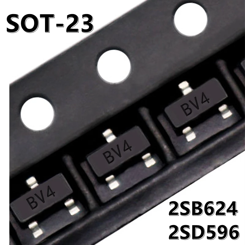 (50pcs) 2SB624 BV3 BV4 2SD596 DV3 DV4 SMD SOT-23 Transistor Power Tube ...