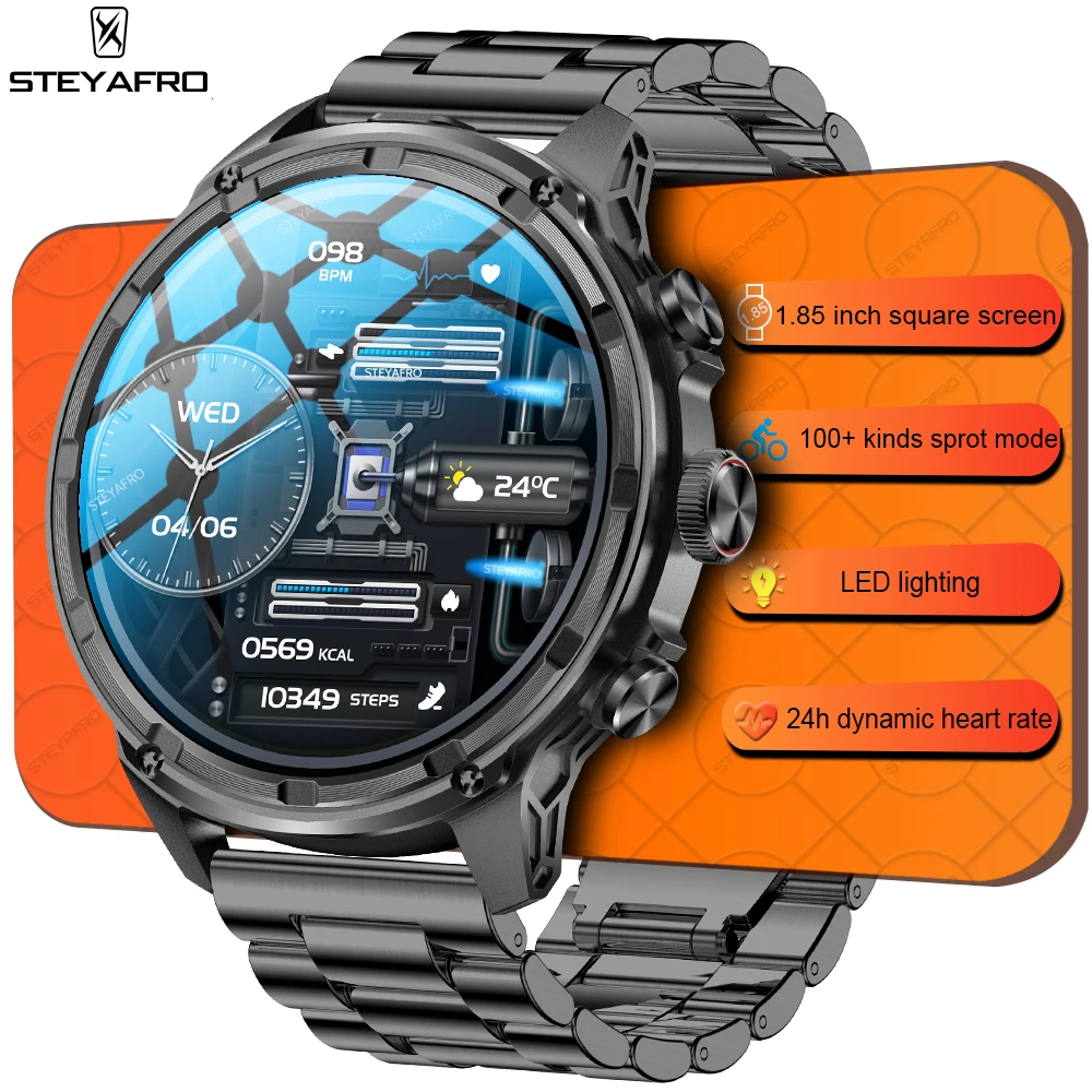 1.85 inch Smart Watch Men 710mAh Battery Sports Fitness Man Watch ...