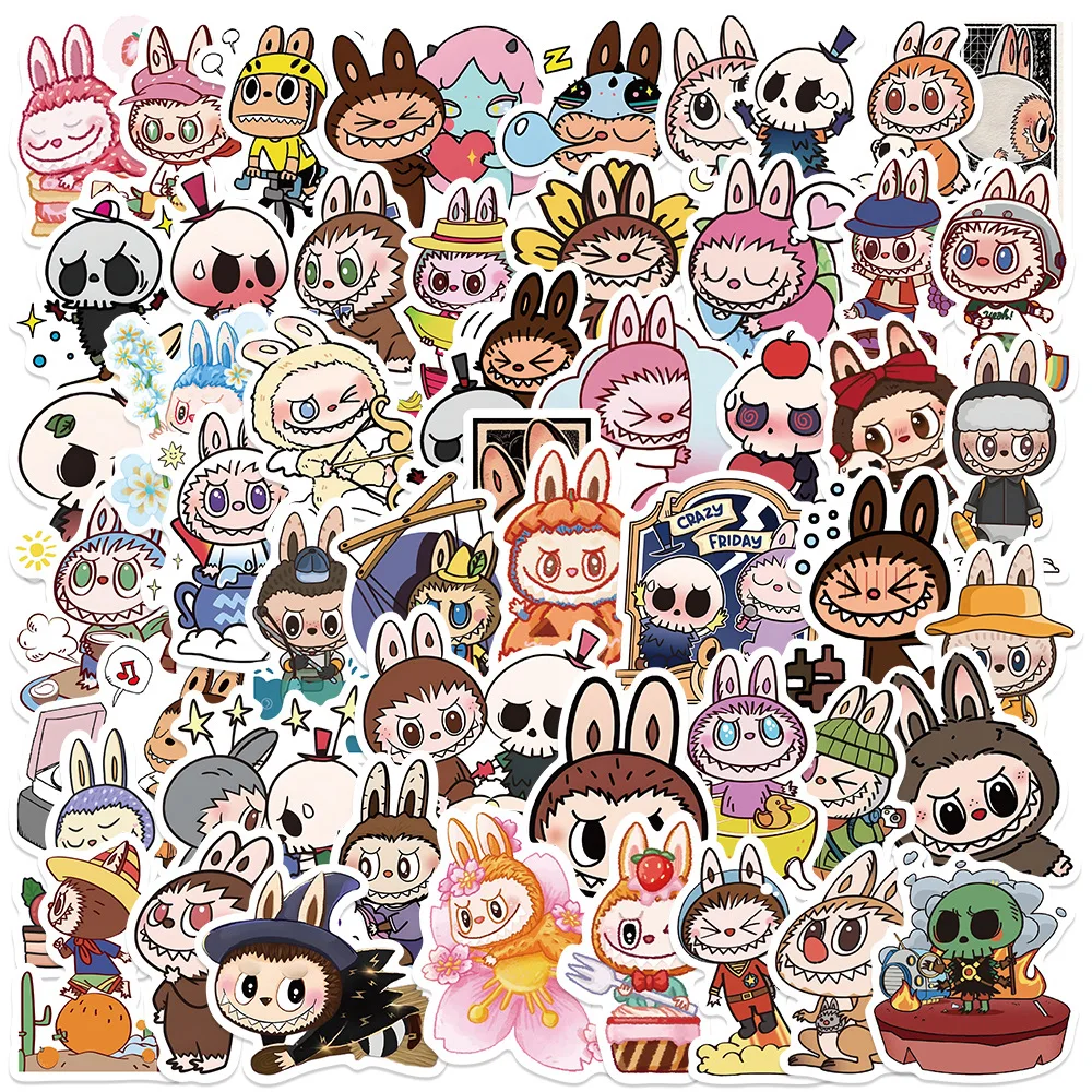 10-50PCS-Bubu-Monster-Cartoon-Punk-Rabbit-Waterproof-Stickers-Pack-Cute ...