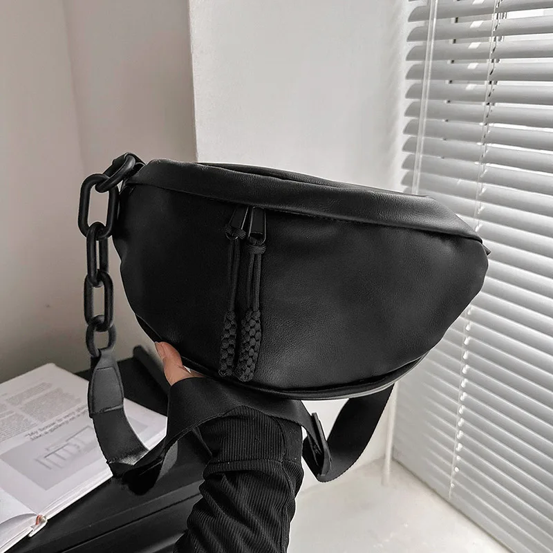 Fashion Simple Chest Pack 2024 New PU Belt Bag Brand Design Women Fanny ...
