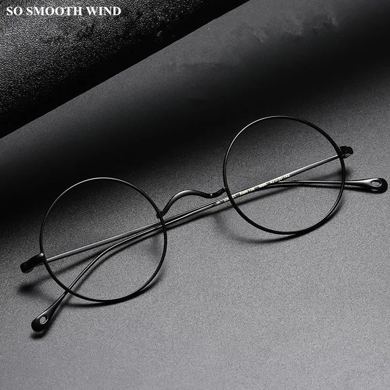 Japanese-Brand-Handmade-Glasses-Frame-Small-Round-Titanium-Ultra-light ...