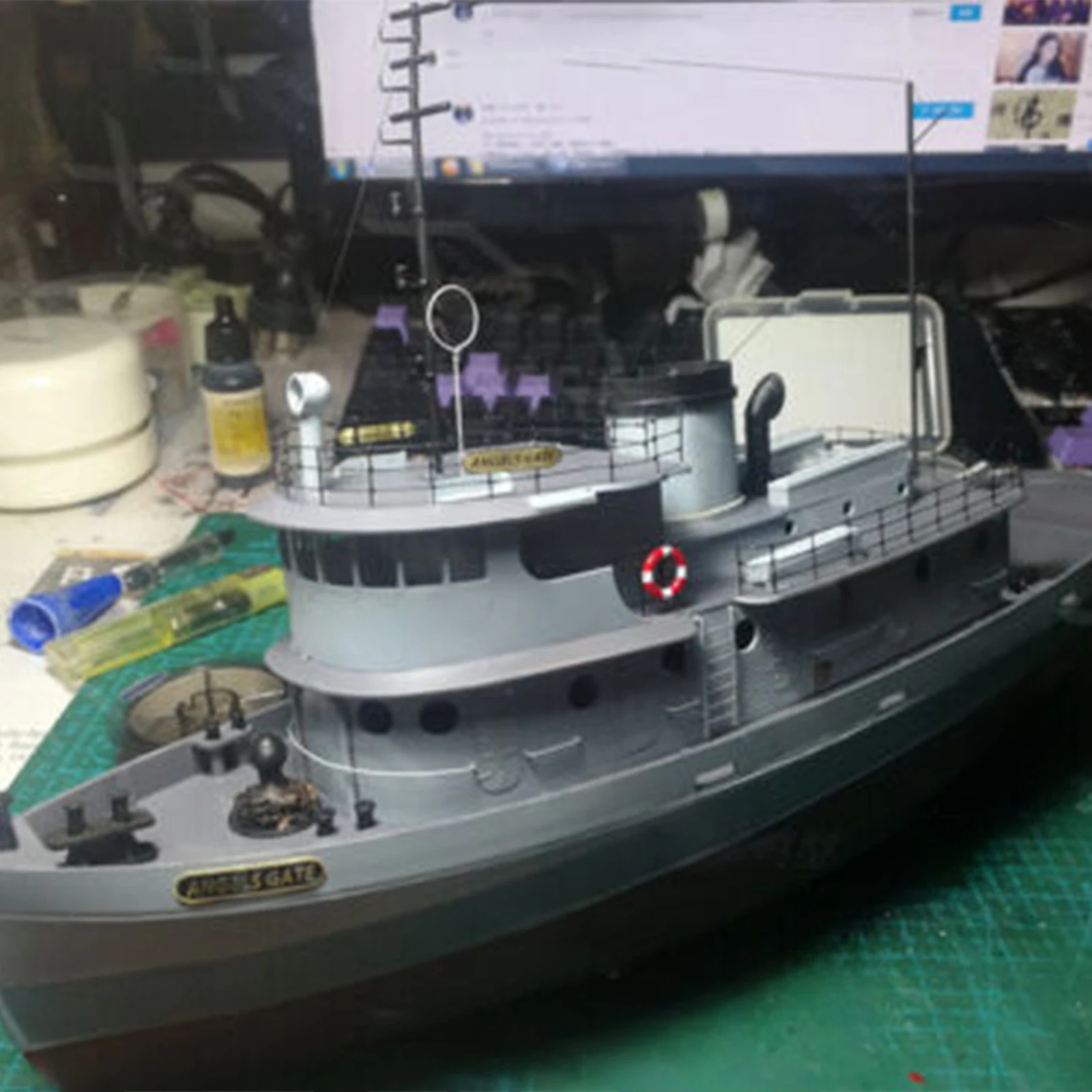 XF-308-1-85-RC-Angel-Gate-Tug-Model-Kit-Handmade-Self-assembling ...