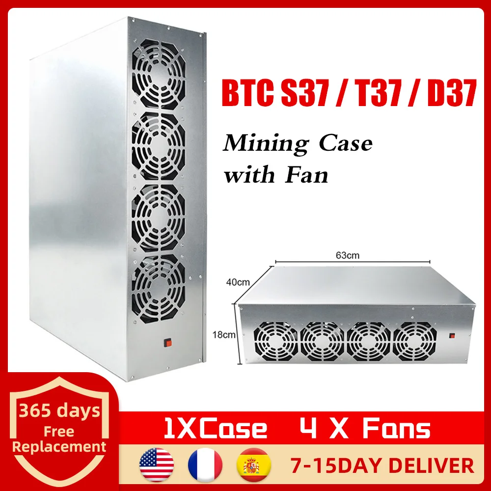 Btc s37 d37 t37 caso de mineração chassi mineiro combinação kit 8 gpu ...