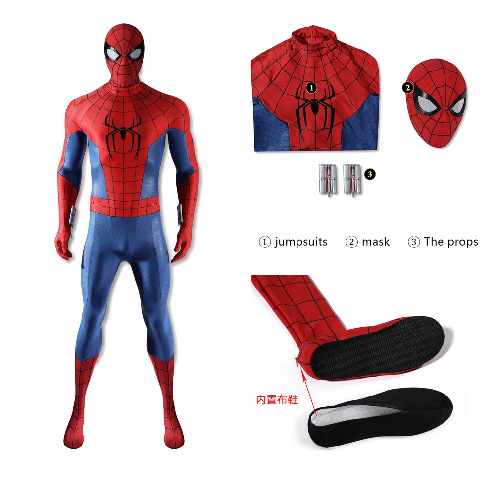 Disfraz de Peter Parker de alta gama, disfraz de Spider 4, mono ...