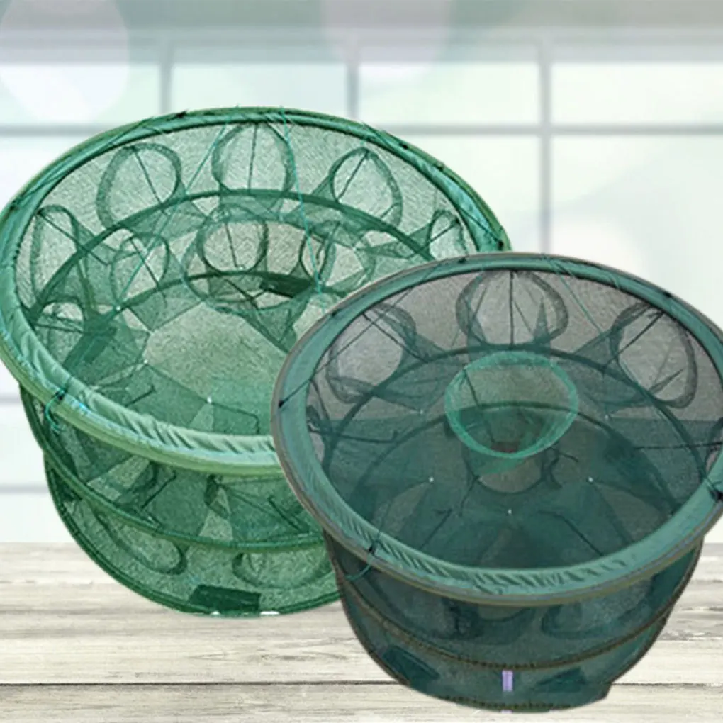 Automatic-Open-Fishing-Net-Folded-Portable-Round-Fishing-Net-Nylon ...