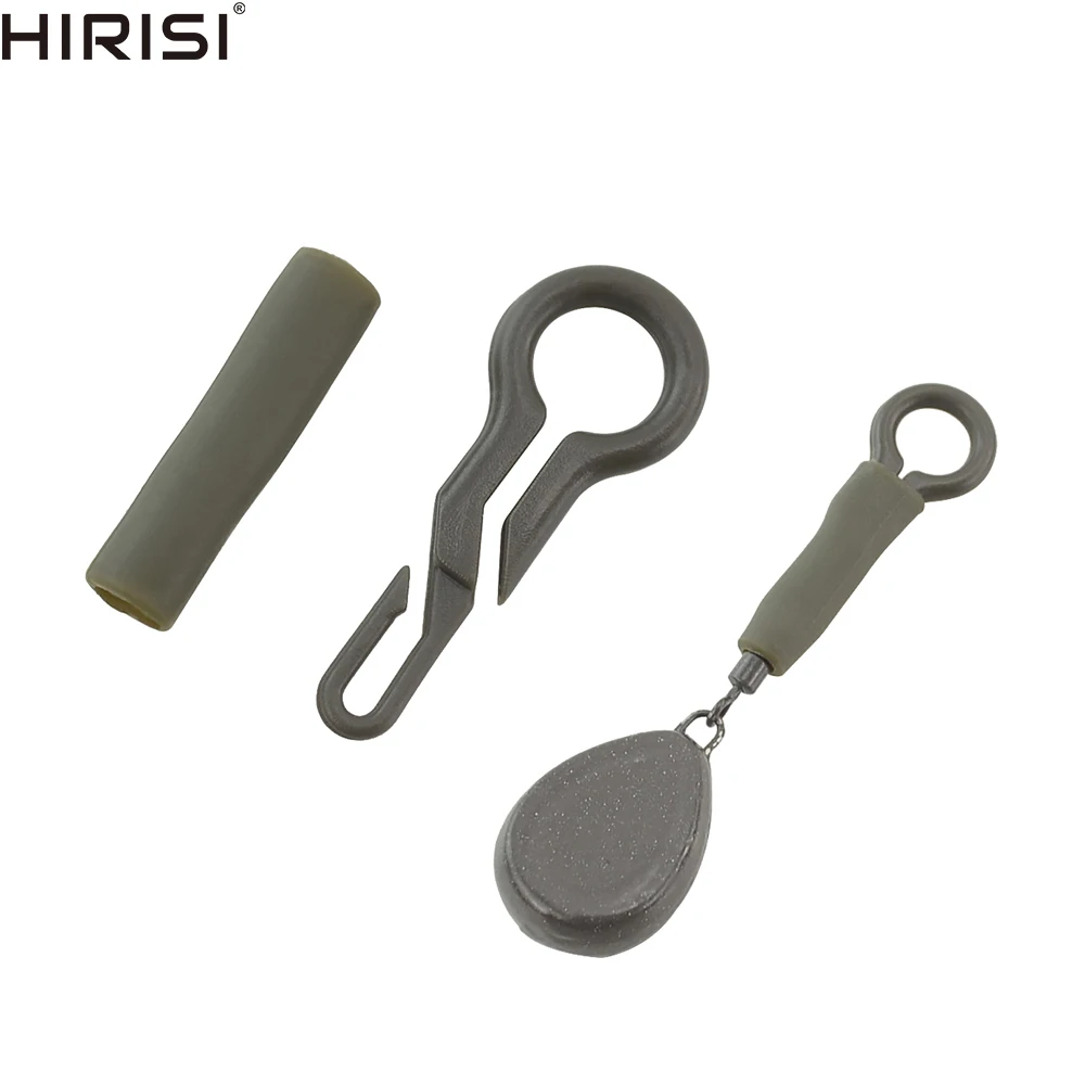 20-x-Hirisi-Carp-Fishing-Rubber-Back-Lead-Clips-with-Sleeve-Safety-Carp ...