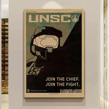 Classic Video Games Halo Adapted TV Series Master Chief Retro Poster ...