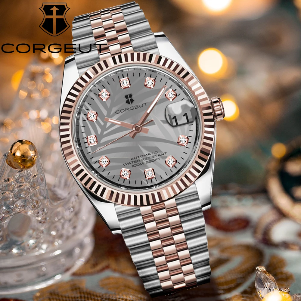 CORGEUT-36mm-NH35-Diamond-Jungle-Business-Luxury-Men-s-Watch-Automatic ...