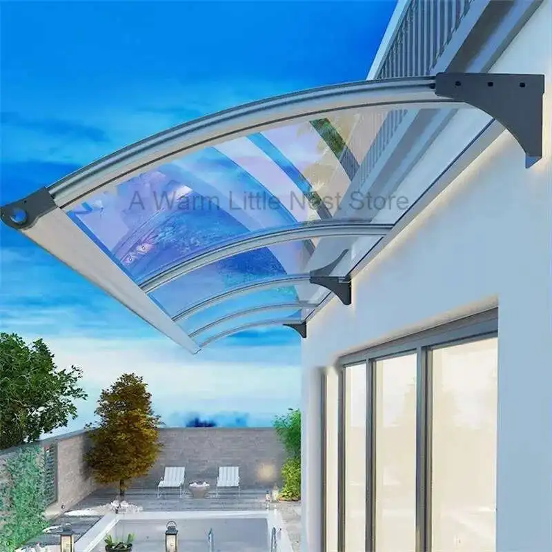 Aluminum Alloy Rain Awning with Sink Villa Balcony Eaves Home Outdoor ...