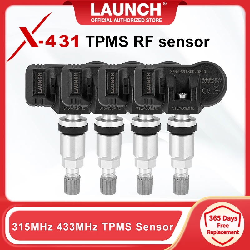 Launch TPMS Sensor RF Dual Frequency (315MHz + 433MHz) Press-in OE ...