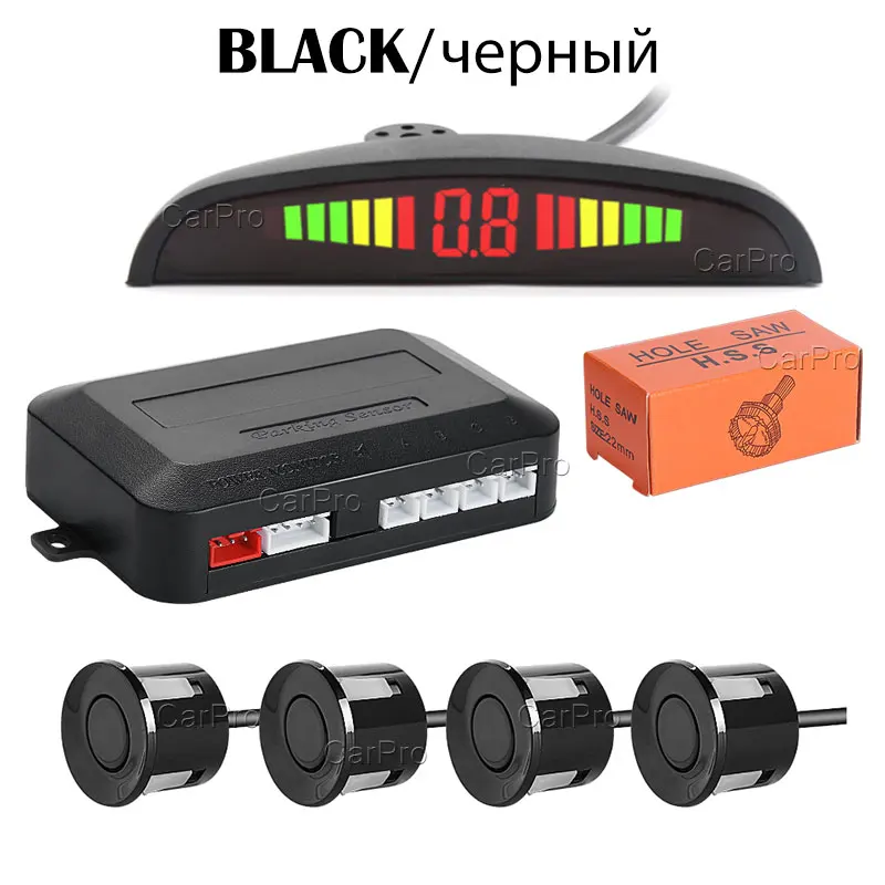 Car Parking Sensor Auto Parktronic Kit LED Display Automobile Radar ...
