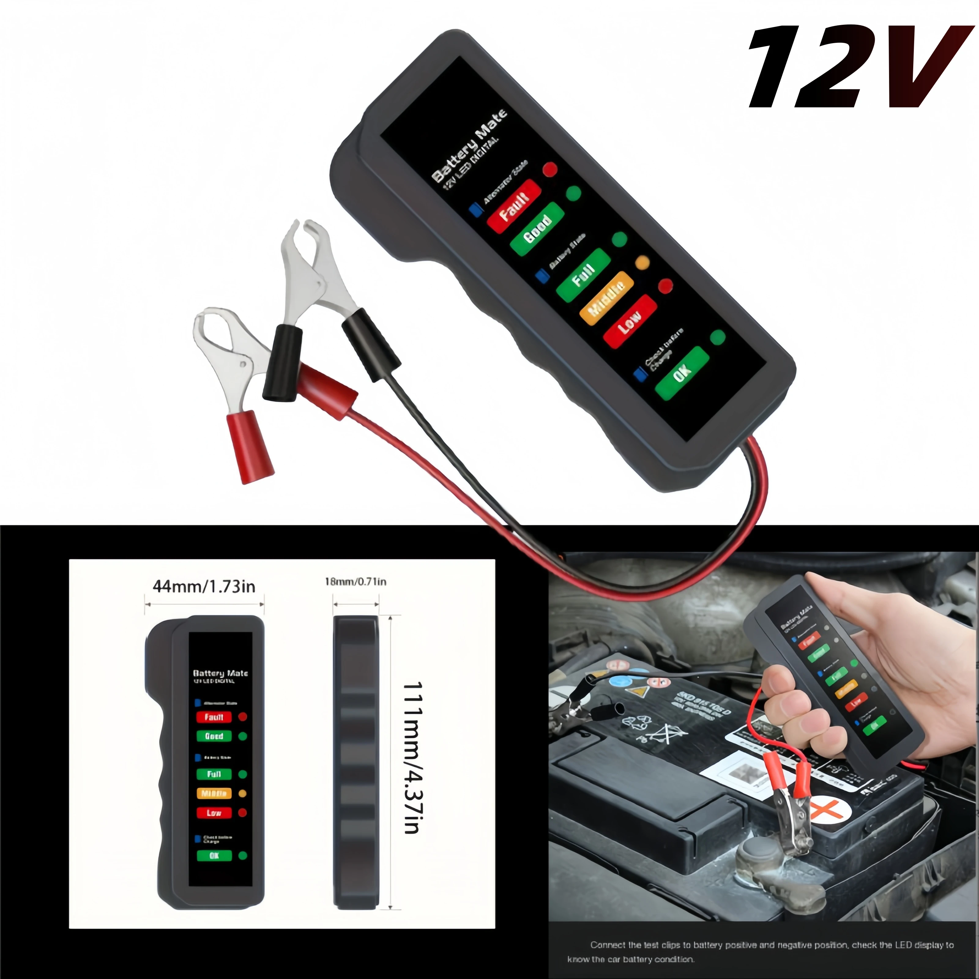 Tester Professionale per Batterie Auto 12V, Analizzatore Alternatore ...
