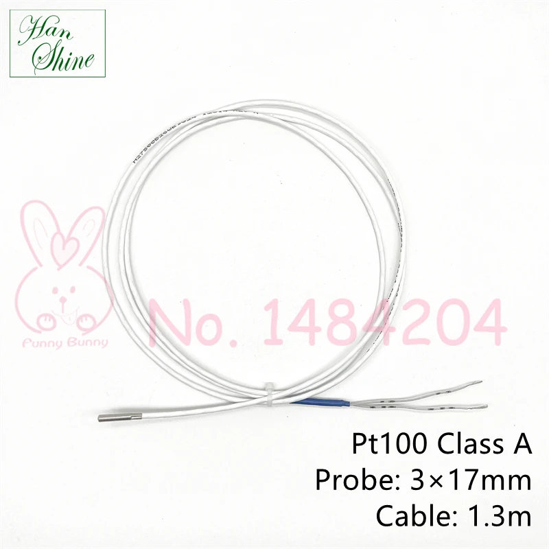 Generic Class A Pt100 Temperature Sensor Rtd Probe 3mm 2 Wire Ptfe ...