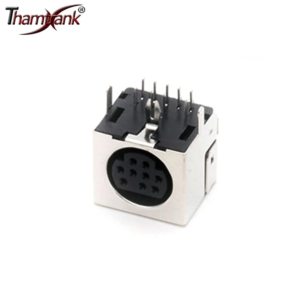 10pcs-lot-9-Pin-Mini-DIN-Female-Jack-Terminals-90-Degree-Right-Angle ...