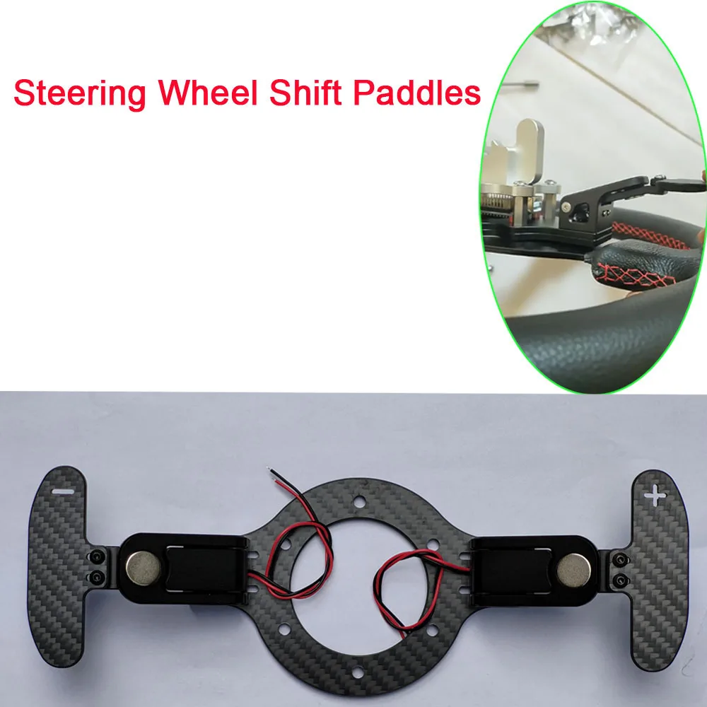 Racing-Simulation-Steering-Wheel-Shift-Paddles-Carbon-Fiber-Magnetic ...