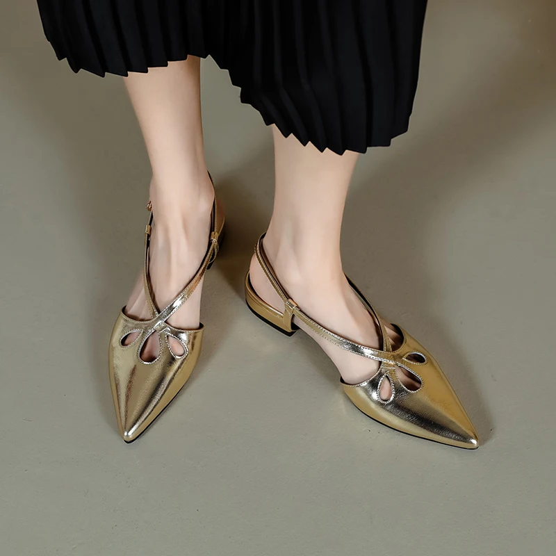 2024b-new-summer-women-sandals-natural-Leather-shoes-22-24-5cm-cowhide ...