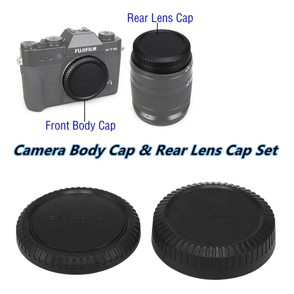 Fujifilm Xe5 Fujifilm X-Mount Rear Lens Body Cap Set - Dust Covers For ...