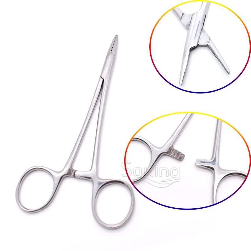 1pcs Needle Holder Surgical Dental Forceps Stainless Steel Hemostatic ...