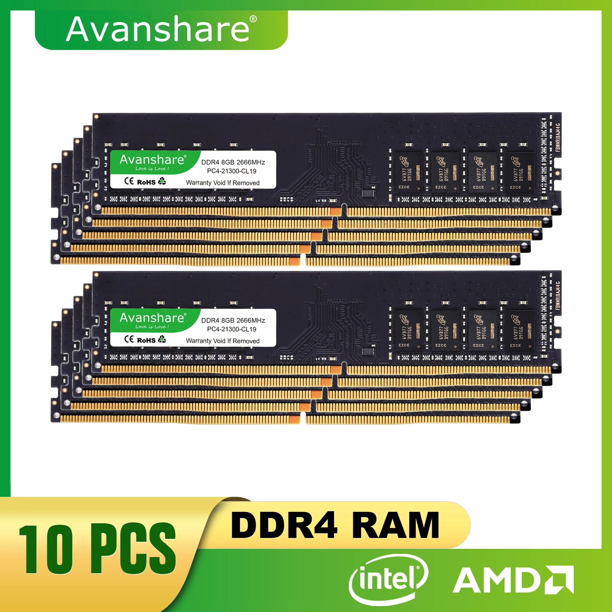 Avanshare-Ram-Memoria-DDR4-16GB-8GB-4GB-2400MHz-2666MHz-3200MHz-For ...