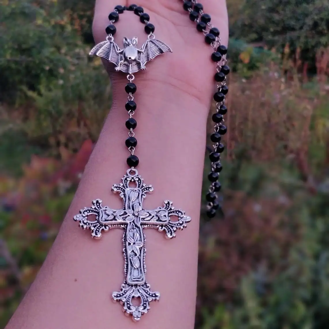 Vampire-Gothic-Rosary-Occult-Vamp-Goth-Ankh-Beads-Bat-Gothic-Vampire ...