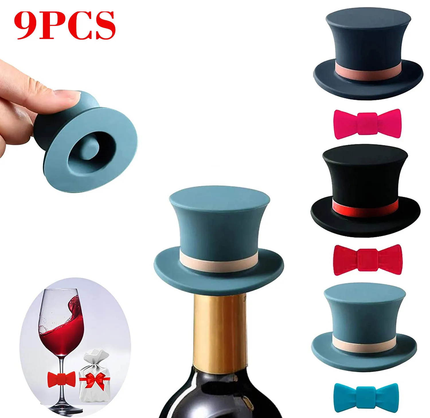 Magic-Cap-Red-Wine-Bottle-Stopper-Cover-Leak-proof-Silicone-Bottle-Cap ...