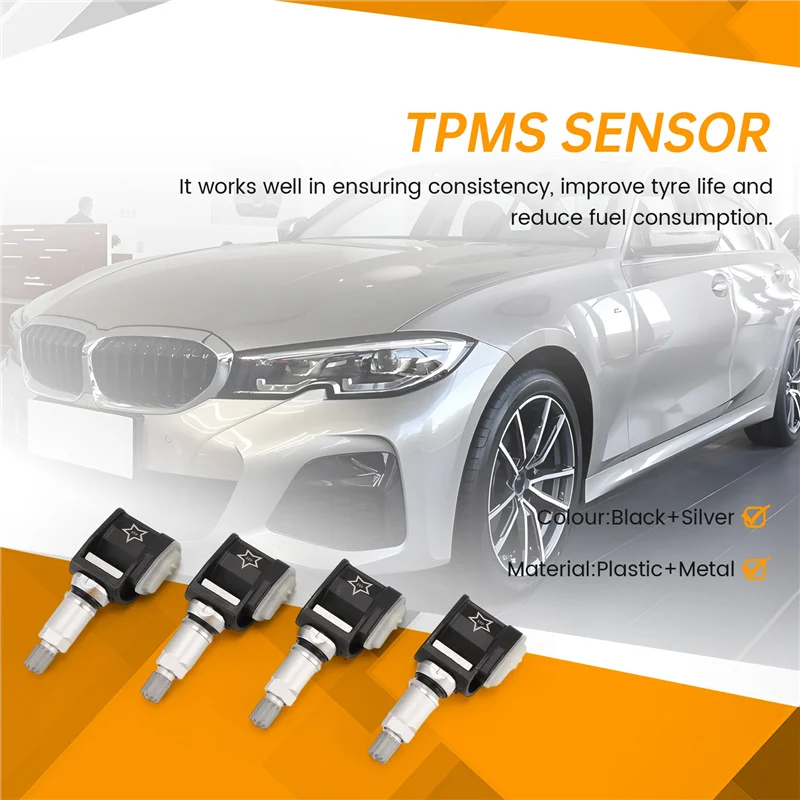 Sensor de monitoramento de pressão dos pneus tpms, para bmw 320i 330e ...