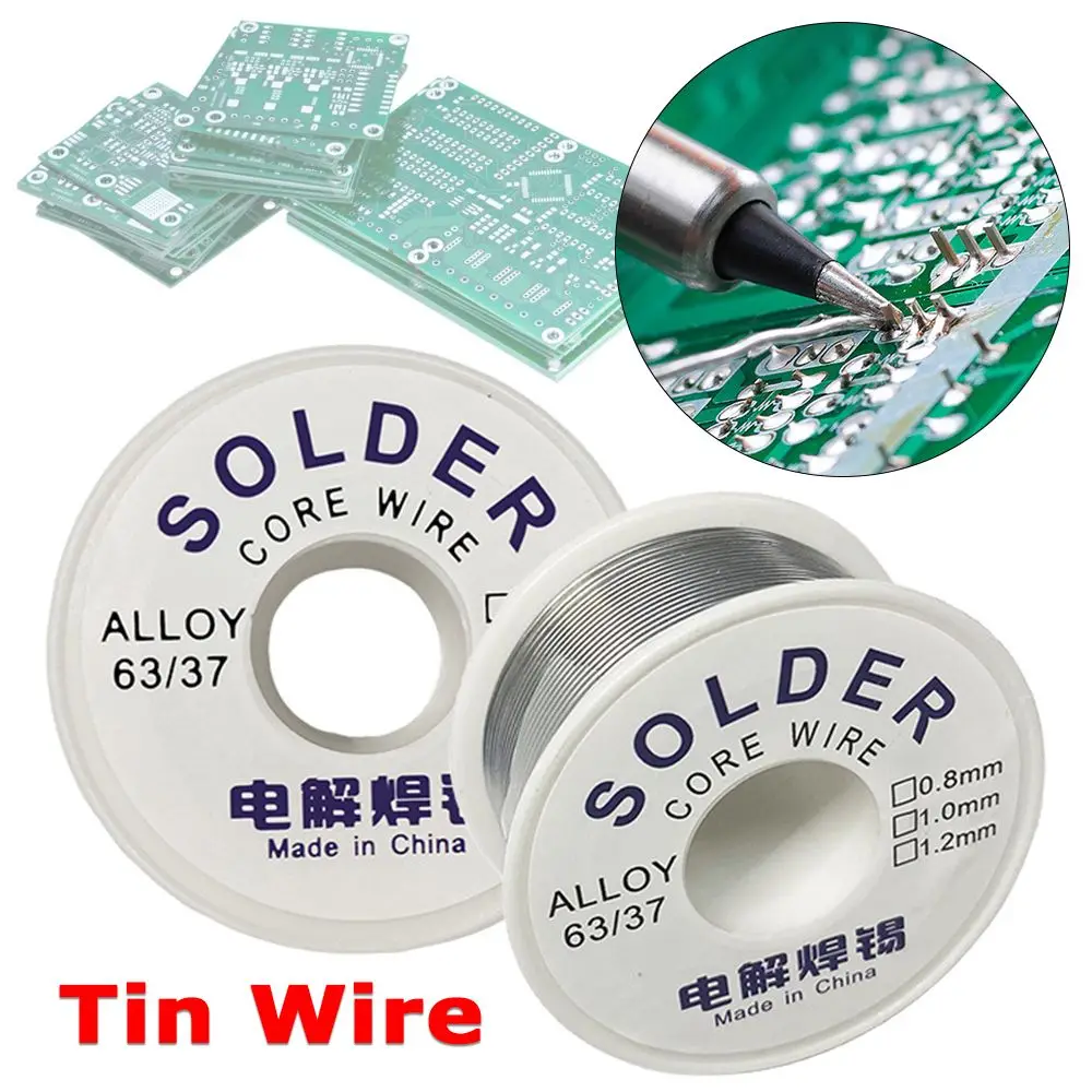 100g 0.8mm Silver Color Solder Seal Wire Tin Wire Melt Rosin Core No ...