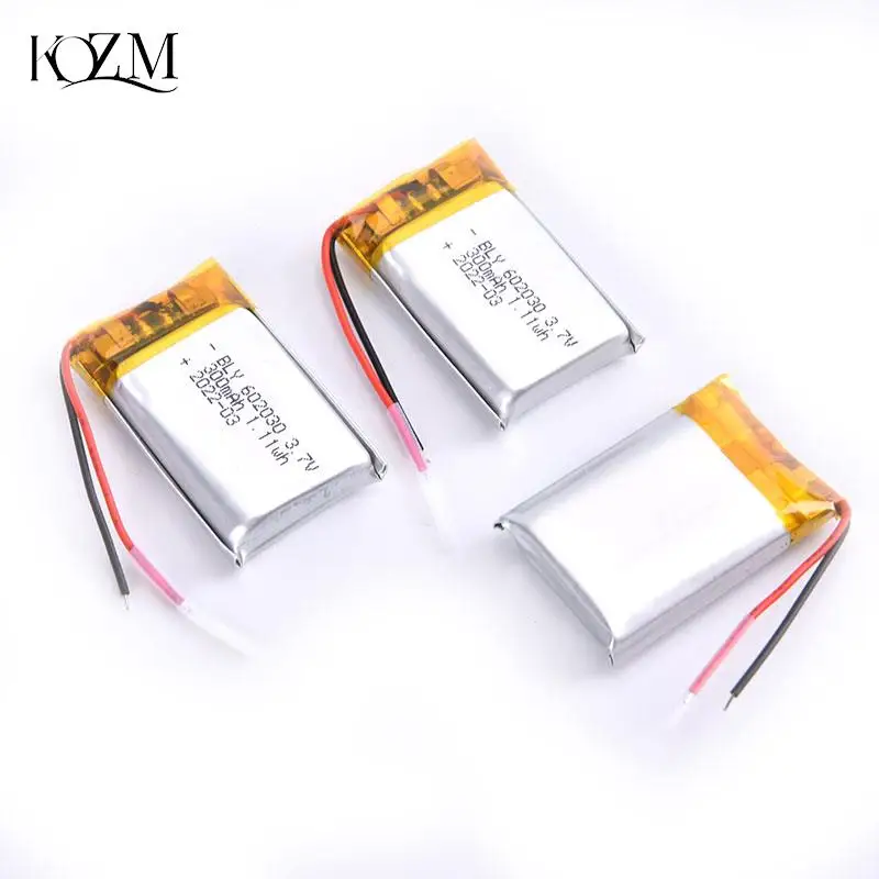 1-3pcs-3-7V-300mAh-Li-ion-Battery-602030-Lithium-Polymer-Rechargeable ...