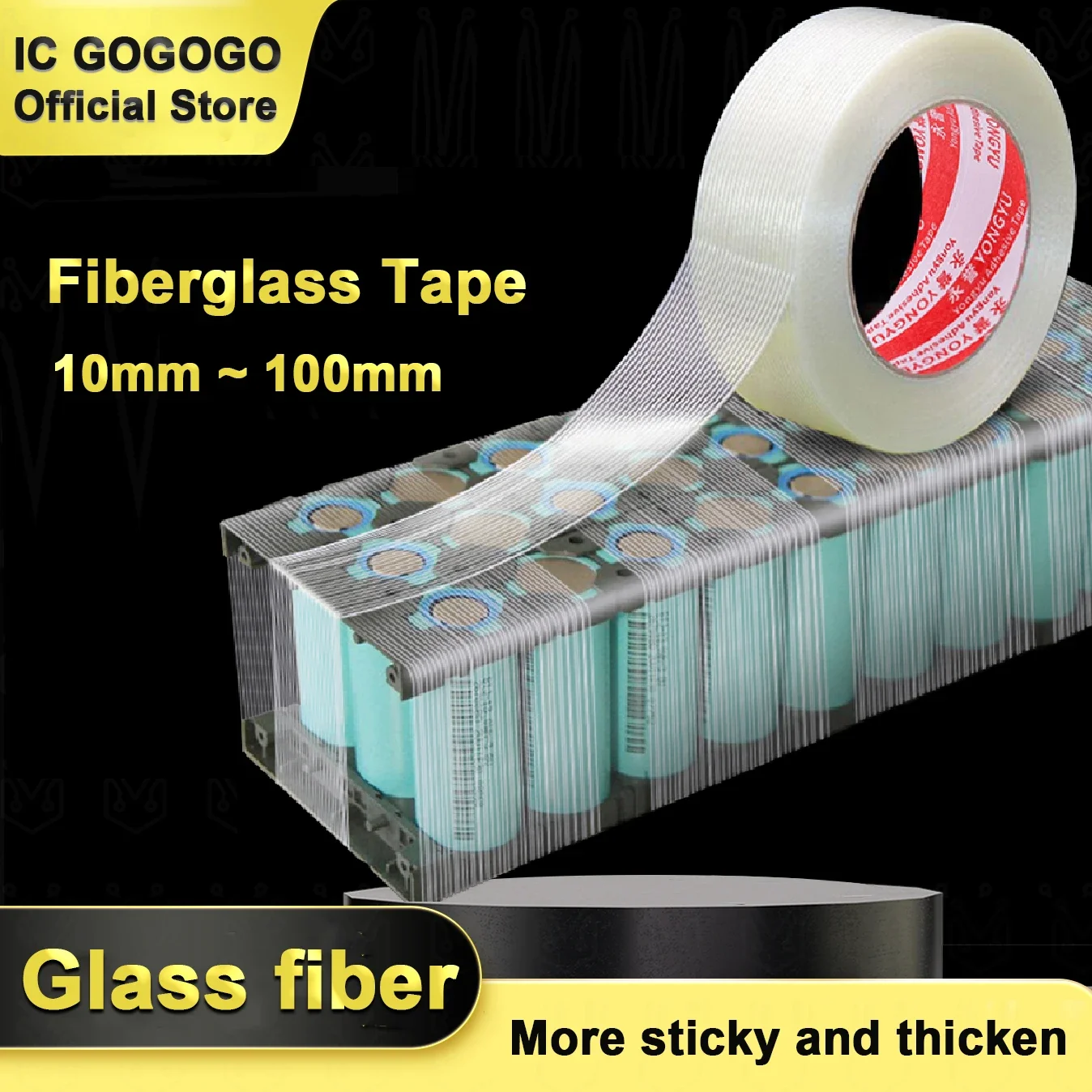 Fiberglass Tape Lithium Battery Pack Insulation Wrap Strong Stripes ...