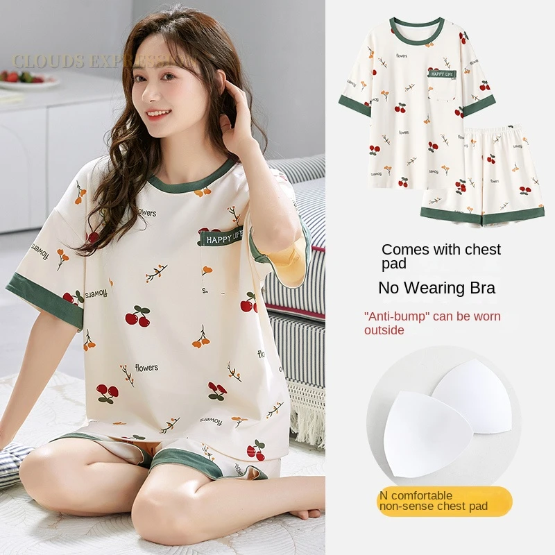 Summer-Nightwear-Pjs-Young-Women-s-Pajama-Sets-Bust-Padded-Pyjamas ...