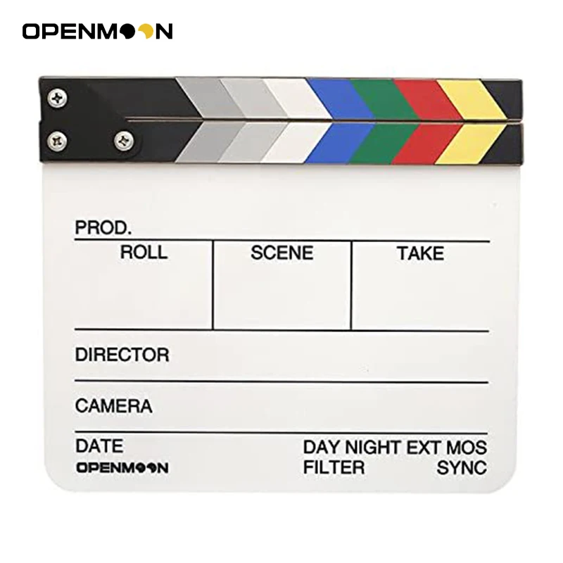 OPENMOON Director's Film Clapboard Cut Action Scene Clapper Board Slate ...