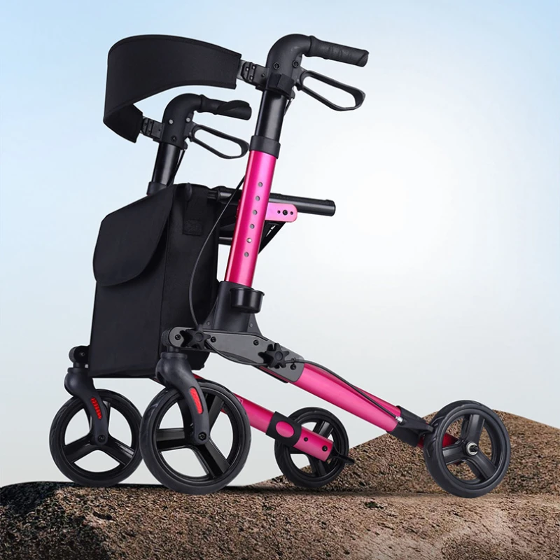 Hand-powered Rehabilitation Walker, Elderly Can Push and Sit Walker ...
