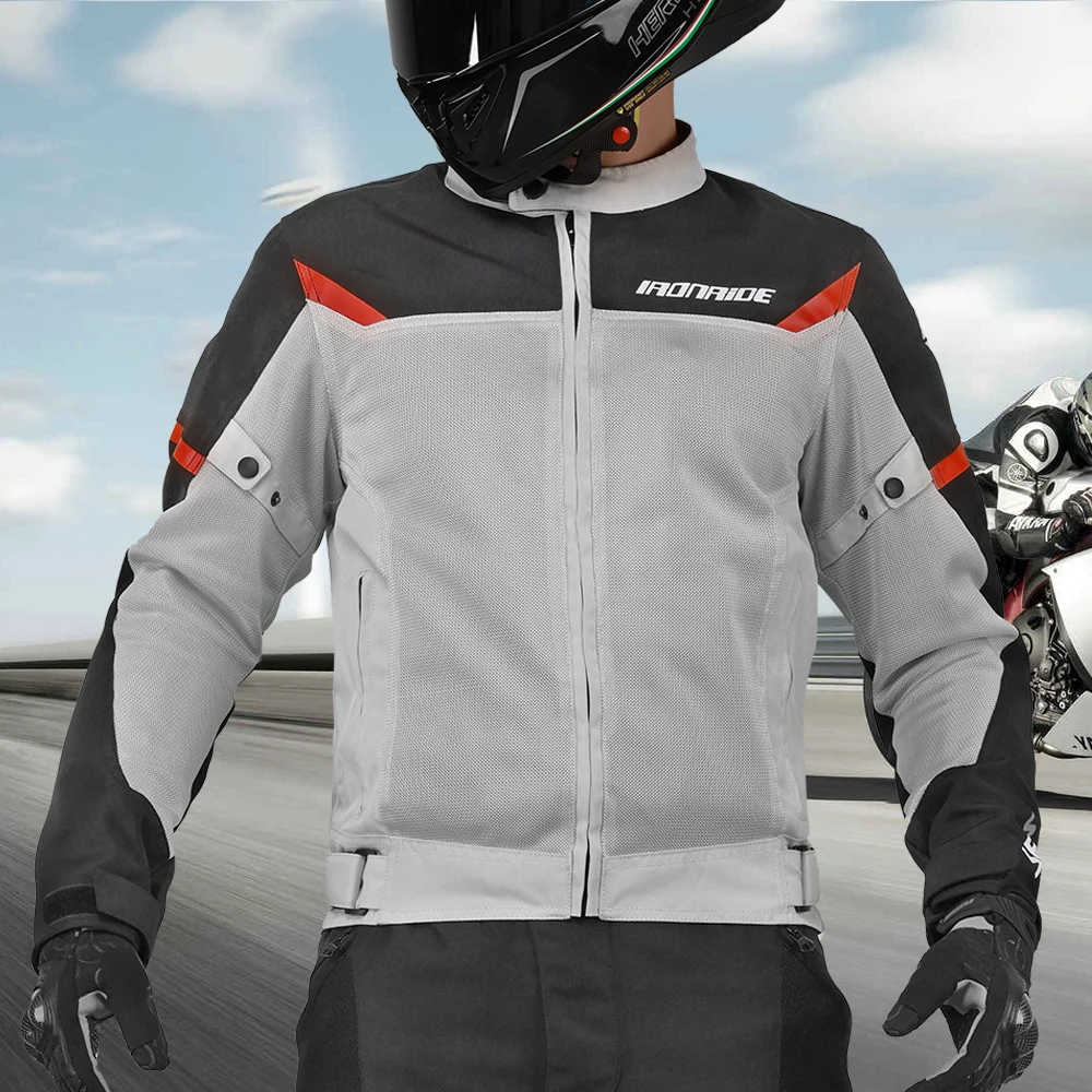 Summer Motorcycle Jacket Breathable Motorbike Riding Jacket Reflect ...