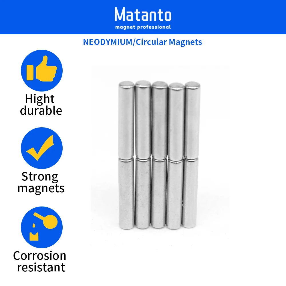 20-50-100-200-500-1000PCS-2x10-Small-mini-Round-Magnet-Long-Powerful ...