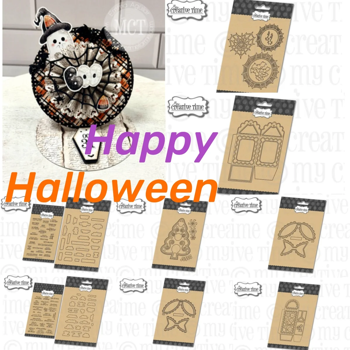 Halloween 2025 Scallop Treat Box Web Tag Metal Cutting Dies Clear ...
