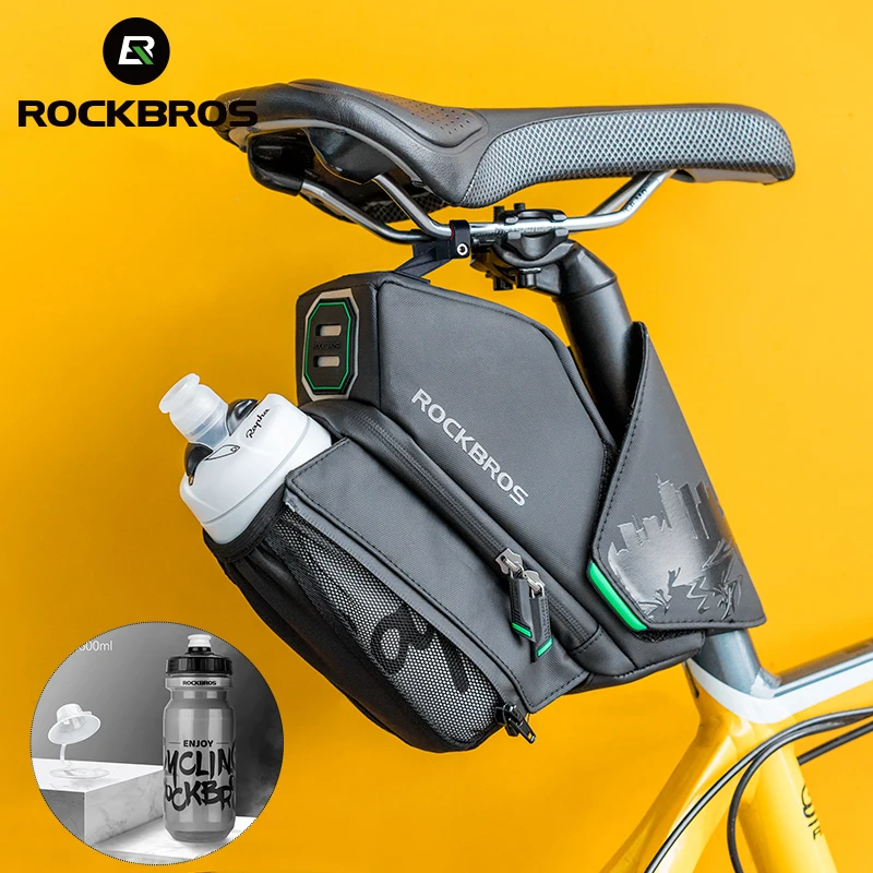 ROCKBROS-Bike-Saddle-Bag-1-5L-With-Water-Bottle-Waterproof-Reflective ...