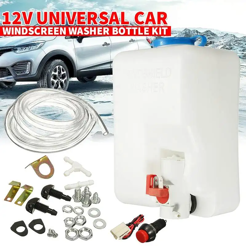 Universal-12V-Car-Windshield-Washer-Reservoir-Pump-Bottle-Kit ...