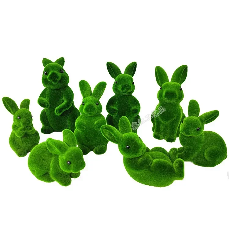 Simulation-Moss-Rabbit-Creative-Artificial-Moss-Rabbit-Flocked-Ball ...