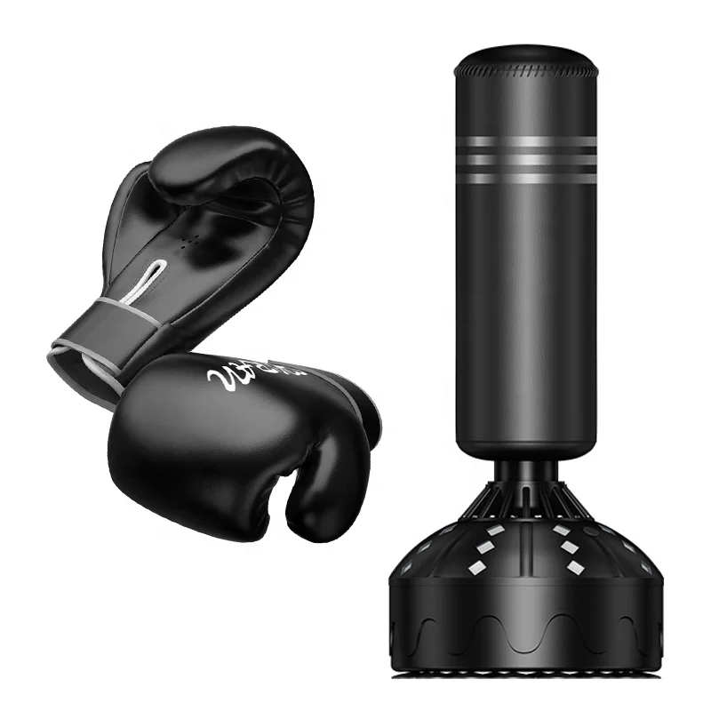 Boxing-Punching-Bag-Freestanding-Heavy-Sand-Stand-Kick-KickBoxing ...