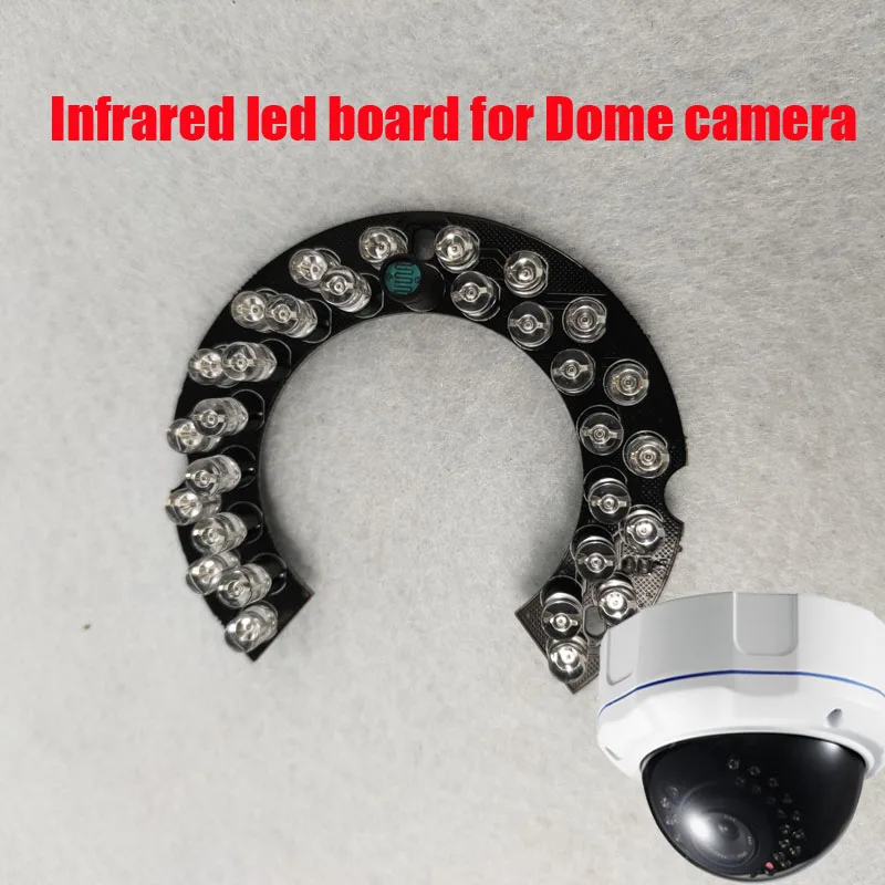 Infrared light board 30pcs 5mm 12mil power LED IR 15 Meters DC 12V PCB ...