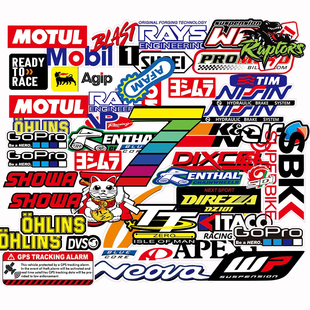 Motorcycle Stickers Set | Helmet Sticker | Yamaha Sticker | Honda ...