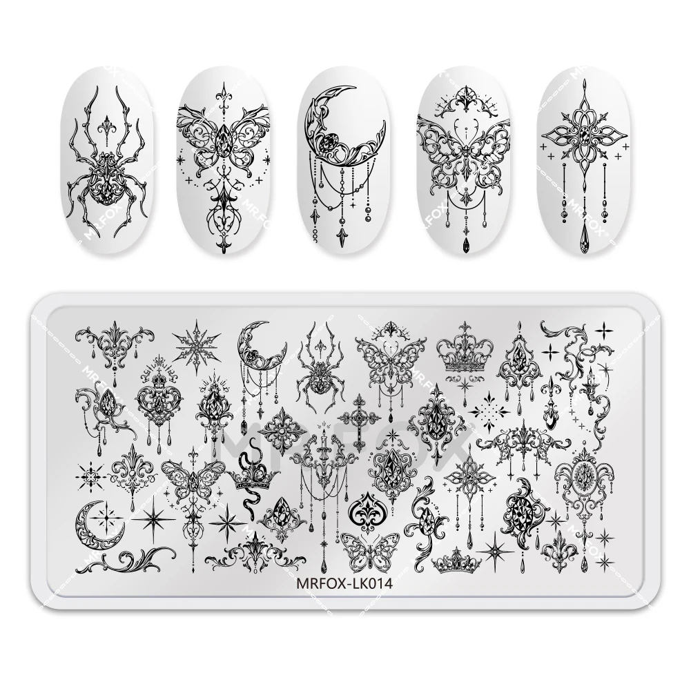 1PCS-Spider-Nail-Art-Stamping-Plates-Butterfly-Snake-Image-Stencils-for ...
