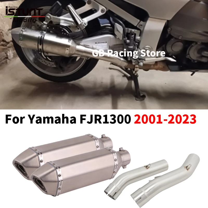 Motorcycle Exhaust Muffler With Mid Link Pipe DB Killer Slip For Yamaha ...