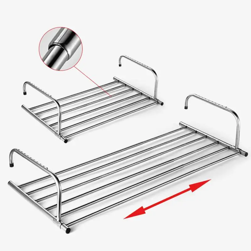 14cm-Stainless-steel-folding-drying-rack-balcony-indoor-window-shoe ...
