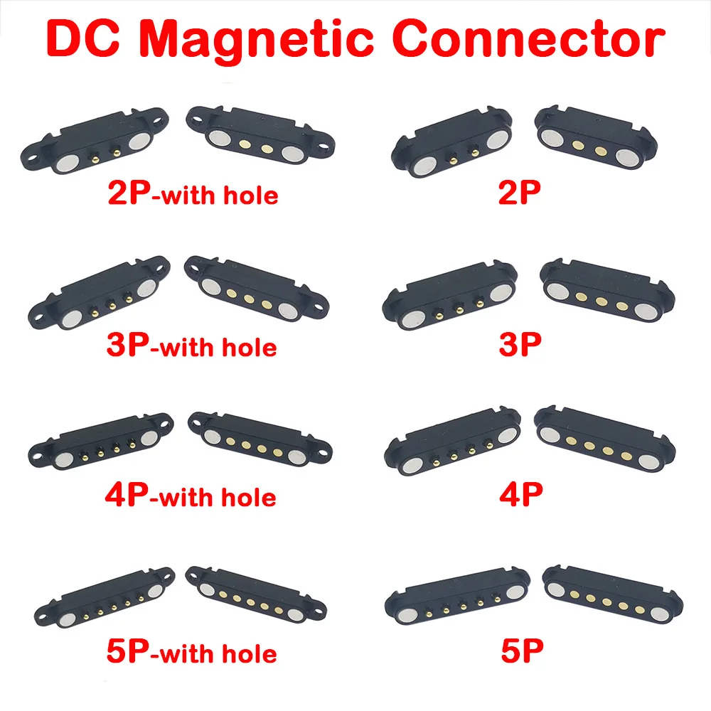 1-10-Paar-5-v1a-magnetischer-Pogo-Pin-Stecker-2p-3p-4p-5p-Pogopin ...